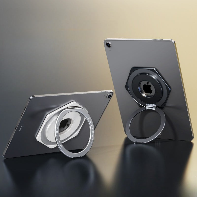 Oatsbasf 360° Rotatable Metal Bracket iPad Ring Stand Universal Magnet ...
