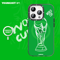 YOUNGKIT World Cup MagSafe Slim Thin Matte Anti-Scratch Back Shockproo ...